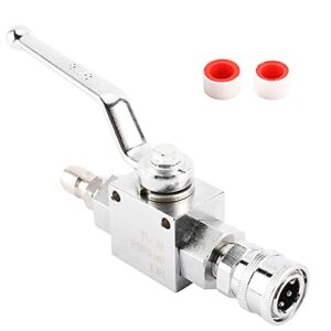 toolly stainless steel high pressure washer ball valve kit, 3/8 inch quick connect for power washer hose, 4500 psi