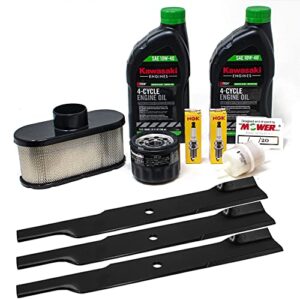 the mower shop 54 in hustler raptor sd tune-up kit (kawasaki fr air filter 603059 and 601124 blades)