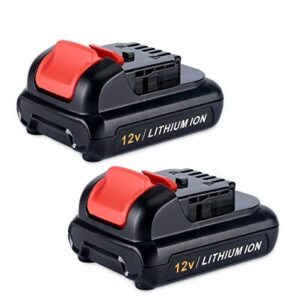 biswaye 2-pack 12v 3.0ah lithium battery replacement for dewalt 12v max lithium ion battery dcb120 dcb123 dcb127 dcb122 dcb124 dcb121 dcb126