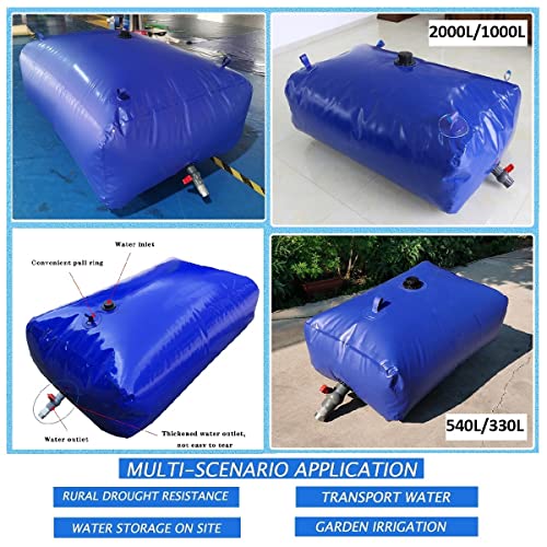 WANLIAN Water Storage Bladder,Large Capacity Water Storage Container,Bag Portable Water Reservoir,Portable Emergency Water Storage Tank,to Fight Firesand Agricultural Material Transport(142gal)