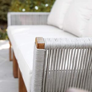 SEI Furniture Brendina Outdoor Sofa, Natural, White