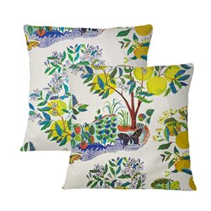 tritard outdoor pillow covers set of 2 lemon butterfly pillow covers cushion cover, 18×18 inches