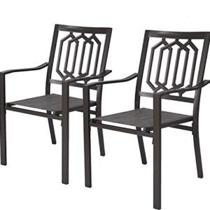 Kozyard Villa Outdoor Patio Dining Chair (Steel/Textilence)