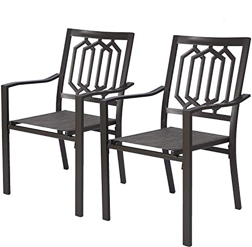 Kozyard Villa Outdoor Patio Dining Chair (Steel/Textilence)