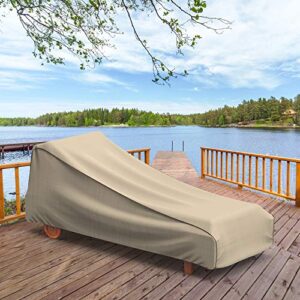 Budge NeverWet Mojave Patio Chaise Cover, Black Ivory, Medium