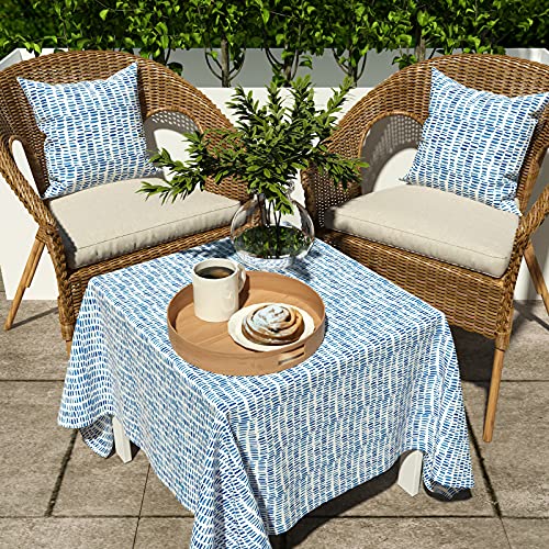 LVTXIII Outdoor Pillow Covers ONLY, Square Throw Pillow Covers, Modern Cushion Cases for Sofa Patio Couch Decoration 18 x 18 Inch, Pack of 2, Pebble Blue