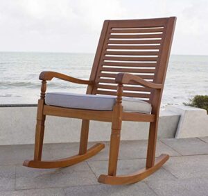 northbeam nantucket, natural colour stain with grey rocking chair with cushion