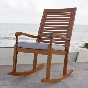 northbeam Nantucket, Natural Colour Stain with Grey Rocking Chair with Cushion