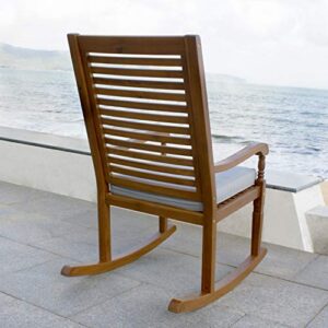 northbeam Nantucket, Natural Colour Stain with Grey Rocking Chair with Cushion