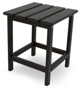 polywood ect18bl long island 18″ side table, black