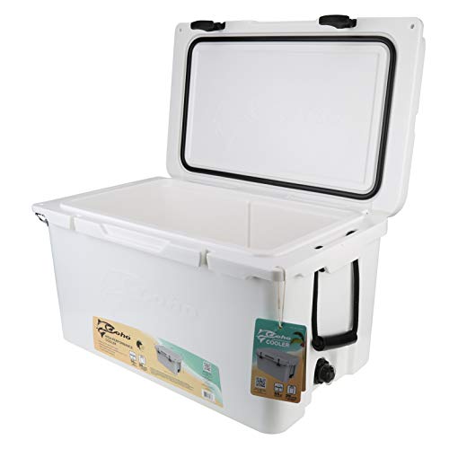 COHO Quick and Cool 55QT Rotomolded Cooler | Beverage Cooler and Camping Cooler for Beach, Kayak, Hiking, Outdoor, and Travel | Insulated Cooler and Heavy Duty Cooler and Ice Box | 55 Qt