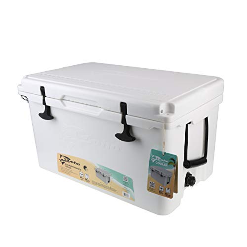 COHO Quick and Cool 55QT Rotomolded Cooler | Beverage Cooler and Camping Cooler for Beach, Kayak, Hiking, Outdoor, and Travel | Insulated Cooler and Heavy Duty Cooler and Ice Box | 55 Qt