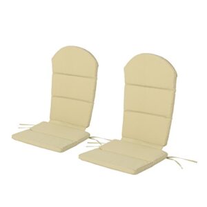 christopher knight home terry outdoor water-resistant adirondack chair cushions (set of 2), khaki, 2 count (pack of 1)