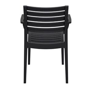 Artemis Resin Arm Chair Black