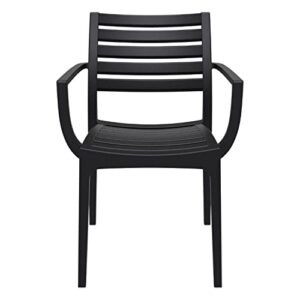 Artemis Resin Arm Chair Black