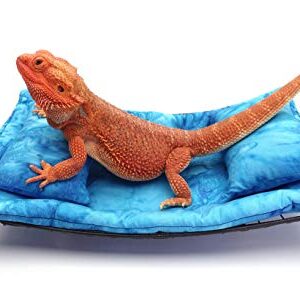 Chaise Lounge for Bearded Dragons, Blue Heaven Batik Fabric