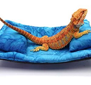 Chaise Lounge for Bearded Dragons, Blue Heaven Batik Fabric