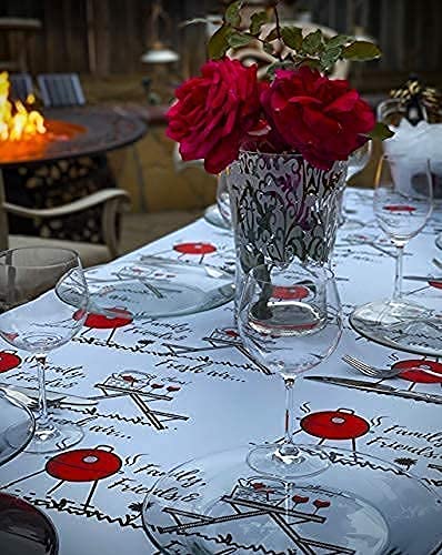 California Trendz Fitted Tablecloth Rectangle Cover 6 Ft Folding Table-Size 30x72 in.Flannel Backed Vinyl Plastic Tablecloth,Elastic Table Cover,Waterproof Fitted for Camping,Patio,Outdoor