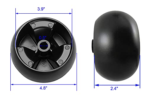 Replacement 734-04155 Deck Wheels Fit for Cad Mower - Deck Gauge Wheels Compatible with Cad LTX1050 LTX1040 XT1 Enduro Riding Mower, Craftsman LT2000 LT2500 42" 46" 50" 54" Deck Lawn Mower, 2 Pack