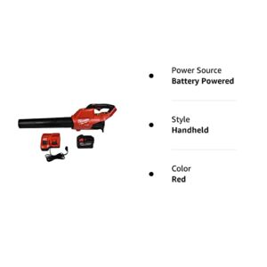 Milwaukee 2724-21HD M18 120 MPH 450 CFM 18V Brushless Cordless Handheld Blower Kit with 8.0 Ah Battery, Rapid Charger