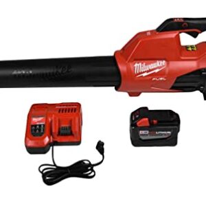 Milwaukee 2724-21HD M18 120 MPH 450 CFM 18V Brushless Cordless Handheld Blower Kit with 8.0 Ah Battery, Rapid Charger