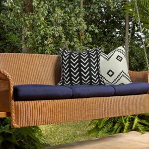 famibay Boho Outdoor Pillow Covers 18x18 Waterproof Black Beige Patio Throw Pillow Covers Outside Pillow Covers Decorative Square Burlap Cushion Cases Pillow Covers for Patio Garden Porch(Set of 4)