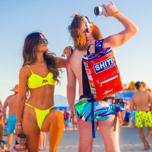 SHITI Coolers Soft Side Backpack Cooler for Partying at The Beach, Pool, Tailgate, or Camping - Holds 16 Cans w/Ice - Portable Backsaver - Insulated & Leak Proof - High Performance Yet Extremely Cool