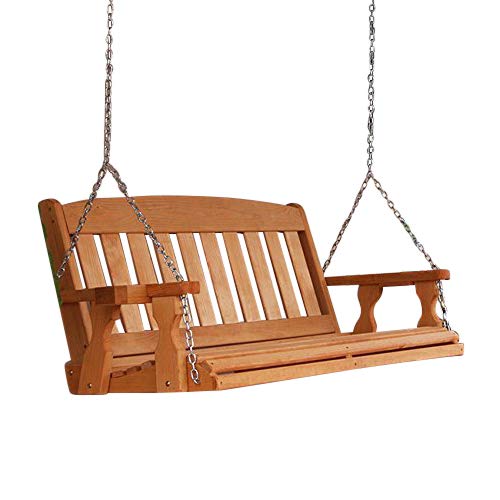 Amish Casual Heavy Duty 800 Lb Mission 4ft. Treated Porch Swing with Cupholders - Cedar Stain