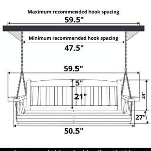 Amish Casual Heavy Duty 800 Lb Mission 4ft. Treated Porch Swing with Cupholders - Cedar Stain