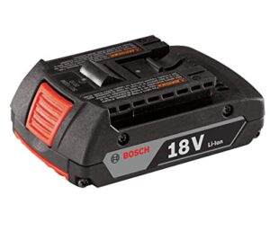 bosch bat612 18-volt lithium-ion 2.0 ah slim pack battery with digital fuel gauge , black