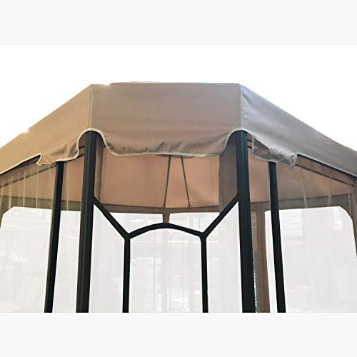 Garden Winds Replacement Canopy for The Cottleville Gazebo - Riplock 350 - Beige