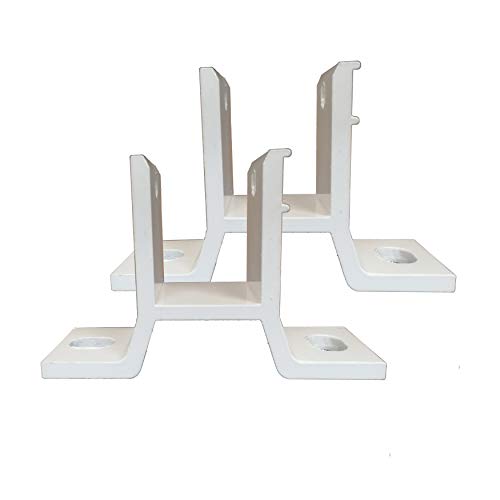 ALEKO Replacement Wall Mounting Bracket for Retractable Awnings - White Lot of 2