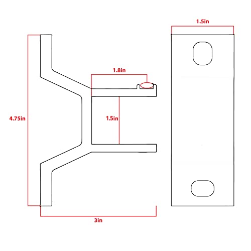 ALEKO Replacement Wall Mounting Bracket for Retractable Awnings - White Lot of 2