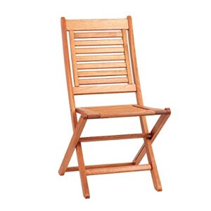 amazonia parati 2-piece outdoor folding chair set | eucalyptus wood | ideal for patio and indoors, 26lx19wx36h