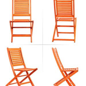 Amazonia Parati 2-Piece Outdoor Folding Chair Set | Eucalyptus Wood | Ideal for Patio and Indoors, 26Lx19Wx36H