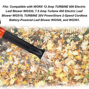 Flat Nozzle for WORX TURBINE Soffiatore Ugello Electric Leaf Blower, Work for WG519, WG520, WG546, WG591 Models. (7" long)