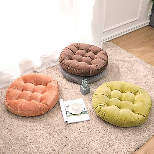 Tiita Floor Pillows Cushions Round Chair Cushion Outdoor Seat Pads for Sitting Meditation Yoga Living Room Sofa Balcony 22x22 Inch, Grey