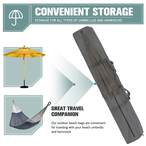 boyspringg Patio Umbrella Storage Bag 67 Inch Waterproof Outdoor Beach Umbrella Storage and Carrying Bag Beige 420D