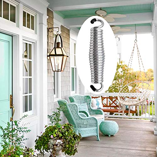 Porch Swing Hanging Spring Kit - 1600 Lbs Heavy Duty Suspension Swing Hangers Hardware, Hammock Hooks Ceiling Mount Set (2 Sets)