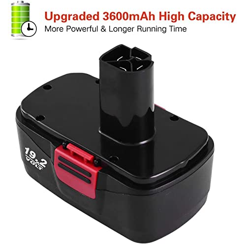 19.2V 3.6Ah High Capacity Replacement for Craftsman 19.2V Battery Compatible with Craftsman 19.2 Volt DieHard C3 315.115410 315.11485 130279005 1323903 120235021 11375 11376 Cordless Drills 1 Pack