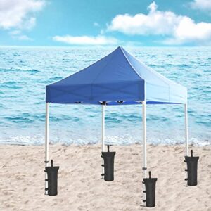 Canopy Tent Weights for Pop Up Canopy Tent - Canopy Sand Bags,Reinforced Stitching,1680D Oxford Fabric Material with 4 Inner Pockets Sand Bag, Easy to Install, 112 Lbs Capacity, 4-Pack (Black)