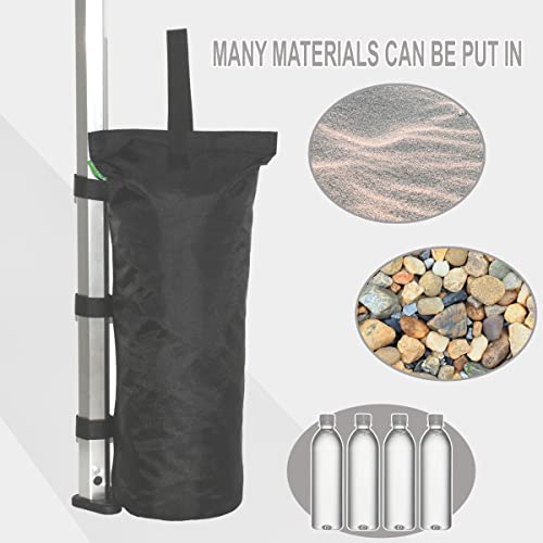 Canopy Tent Weights for Pop Up Canopy Tent - Canopy Sand Bags,Reinforced Stitching,1680D Oxford Fabric Material with 4 Inner Pockets Sand Bag, Easy to Install, 112 Lbs Capacity, 4-Pack (Black)