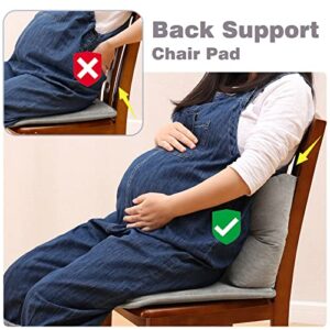 HAVARGO Chair Pads Memory Foam Chair Cushion Lumbar Support Pillow Lower Back Support Seat Cushions for Back and Butt, 12x17 Lumbar Throw Pillow for Parsons Chair Dinning Room Chair Kitchen Chair