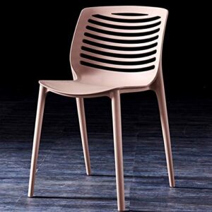 N/A Creative Simple Modern Geometric Hollow Chair Fashion Dining Chair Thick Plastic Chair Outdoor Leisure Reception Chair (Color : A1)