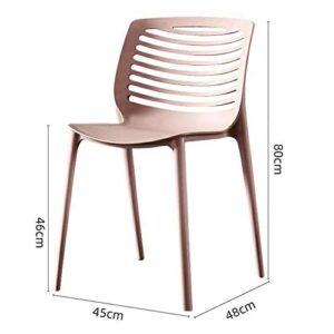 N/A Creative Simple Modern Geometric Hollow Chair Fashion Dining Chair Thick Plastic Chair Outdoor Leisure Reception Chair (Color : A1)