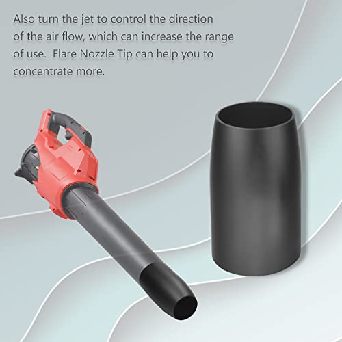 Leaf Blower Flat Nozzle and Flare Nozzle Tip Compatible with Milwaukee Leaf Blower 2724-20 2724-21, touchless Quick Drying, Cleaning and Other uses., Easy to Install and Remove.(Black)