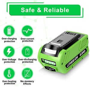 DSANKE 40V 6000mAh 29472 Lithium Battery Replacement for GreenWorks 40V Battery 29472 29462 Battery GreenWorks 40V G-MAX Power Tools 29252 20202 22262 25312 25322 20642 22272 27062 21242