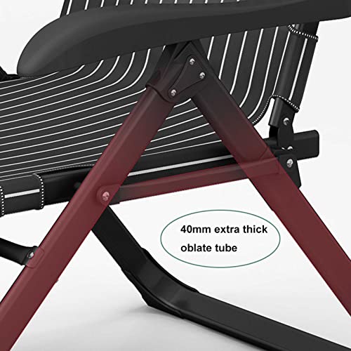 ABaippj Sun Lounger Portable Folding Camping Bed Reclining Lounge Chair with Pillow Load Capacity 200 kg Adjustable for Garden Camping Travel