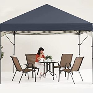 MASTERCANOPY 10x10 Pop-up Gazebo Canopy Tent with Double Awnings Dark Gray