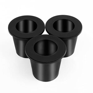 hqleshui 3 pieces patio table umbrella hole ring umbrella cone wedge plug umbrella stabilizer sleeve for 2 to 2.6 inch patio table hole and 1.5 inch or umbrella pole adapter (black)